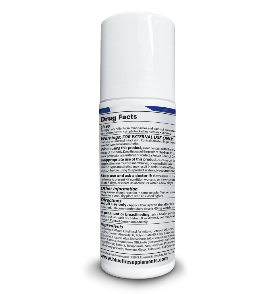 CBD Muscle, Tendon & Joint Roll On with 4% Lidocaine & Menthol ...